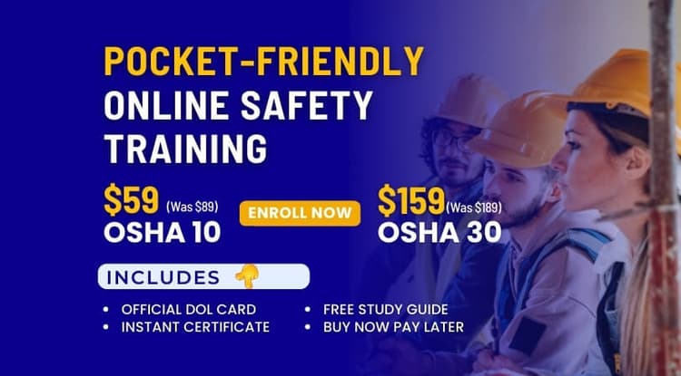 Save $30 on OSHA 30 & 10 Courses | Student Discount Offer